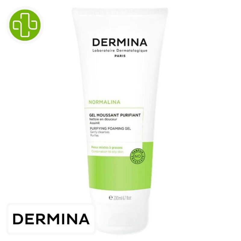 Dermina Normalina Gel-Moussant Purifiant Nettoyant - 200ml Prix Maroc ...