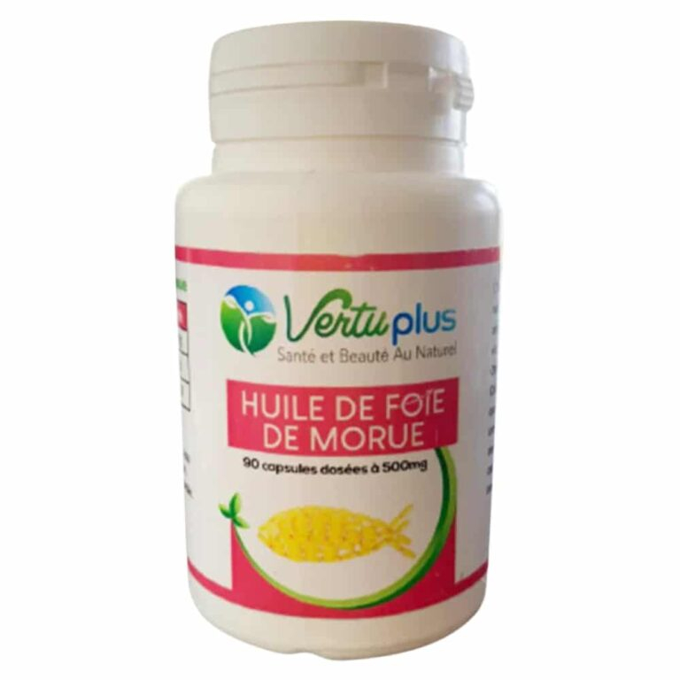 VERTUPLUS - Huile De Foie De Morue 500mg - 90 Gélules Maroc Au Meilleur ...
