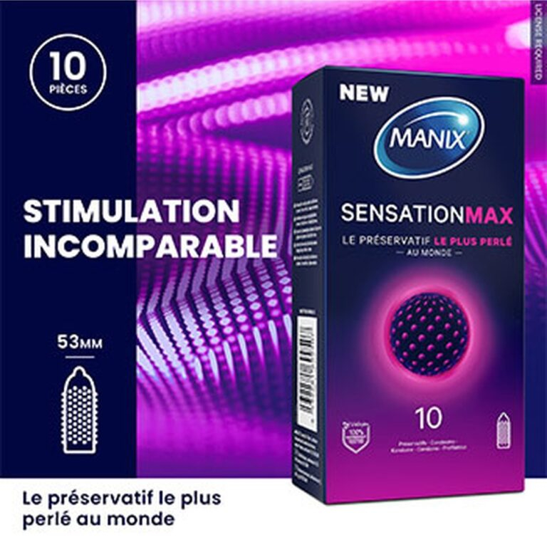MANIX - Préservatif Sensation Max (Ultra-Perlé) - 10u Maroc Au Meilleur ...
