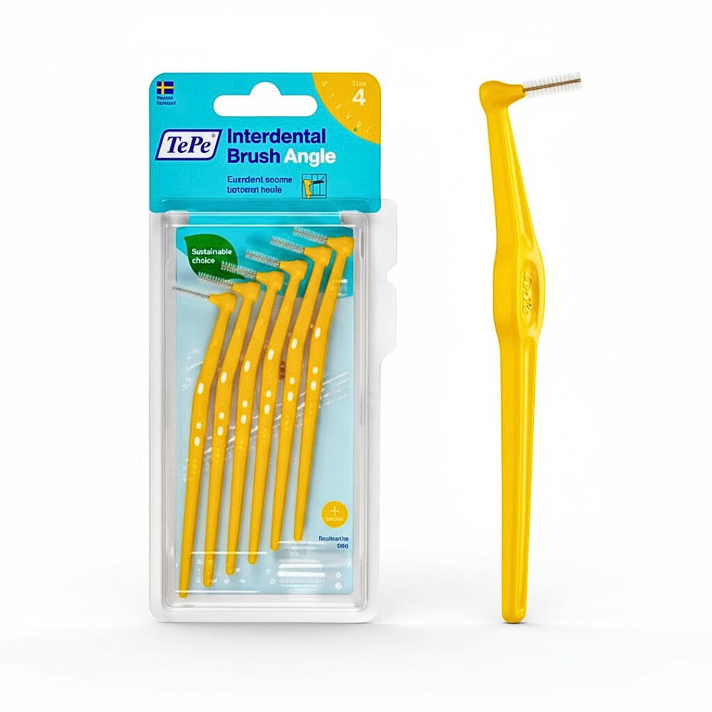 TEPE - Interdental Brush Dents Angle Jaune 0.7mm Taille 4 - 6u Maroc Au ...